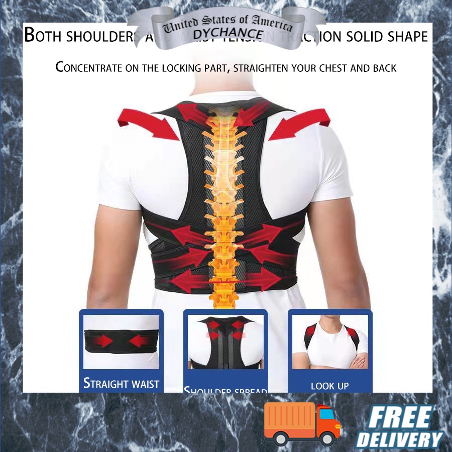 🚚Ship Today Adjustable Back Brace Posture Corrector Shoulder Spine ...