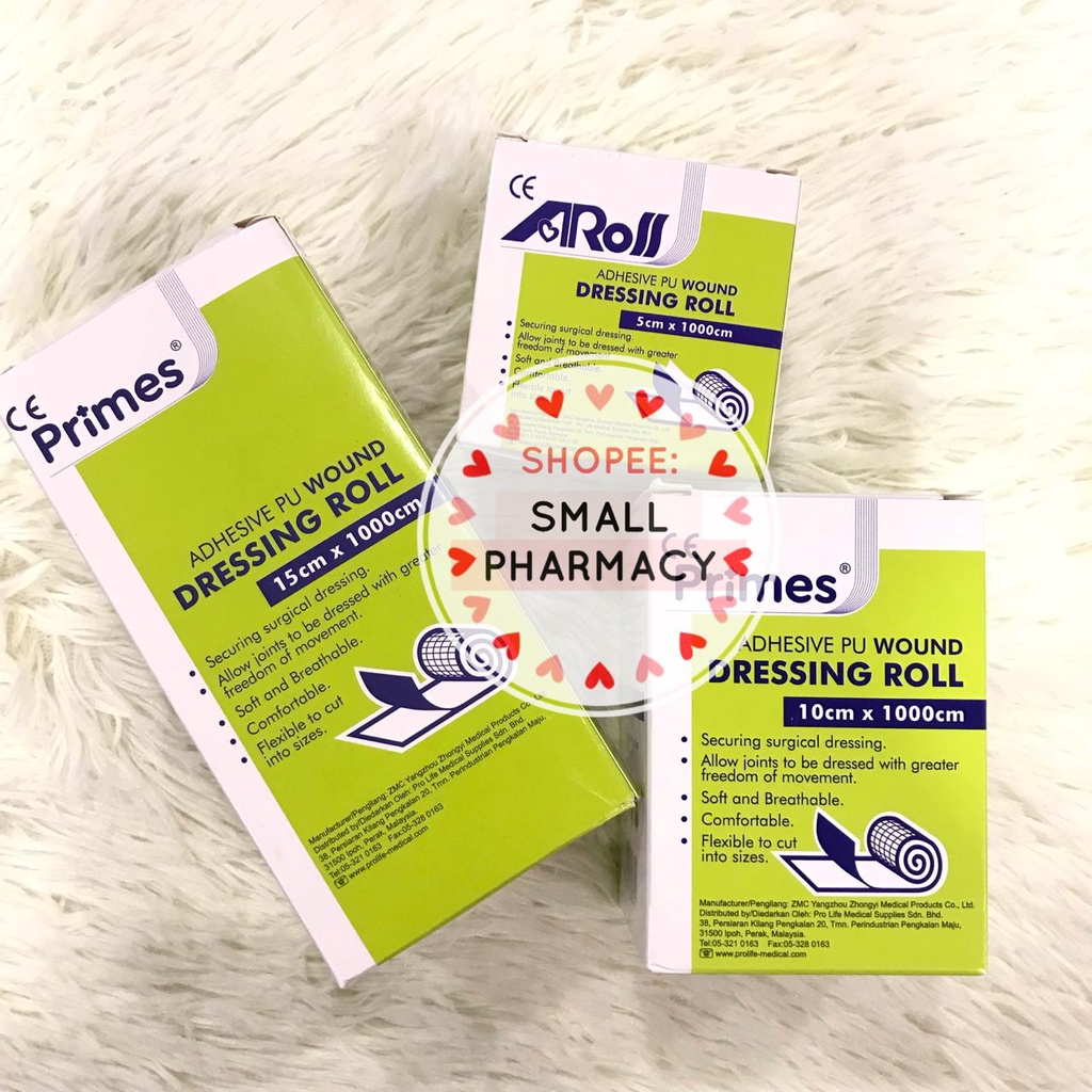 Primes / Aros Wound Dressing Adhesive PU Tape Roll (10cmX10m) Adhesive ...