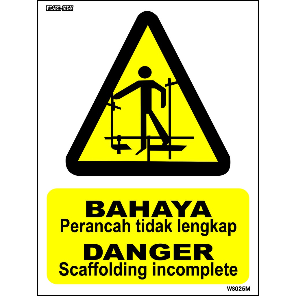 DOSH/ JKKP STANDARD WARNING SIGN 100 X 300MM, 300X400MM, 400X600MM ...