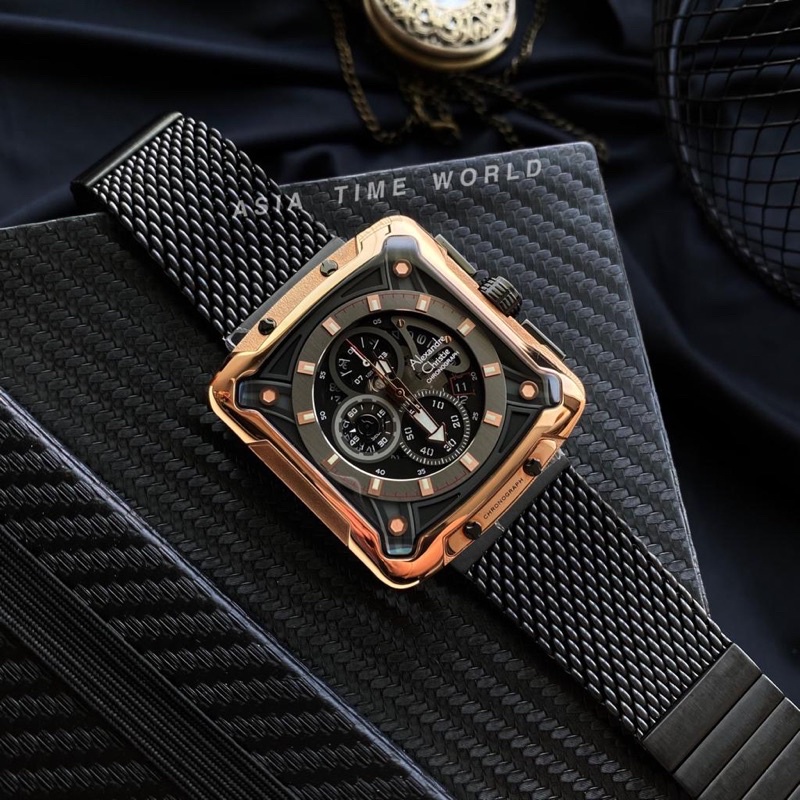 [Original] Alexandre Christie 3030MCBBRBA Chronograph Square Men Watch ...