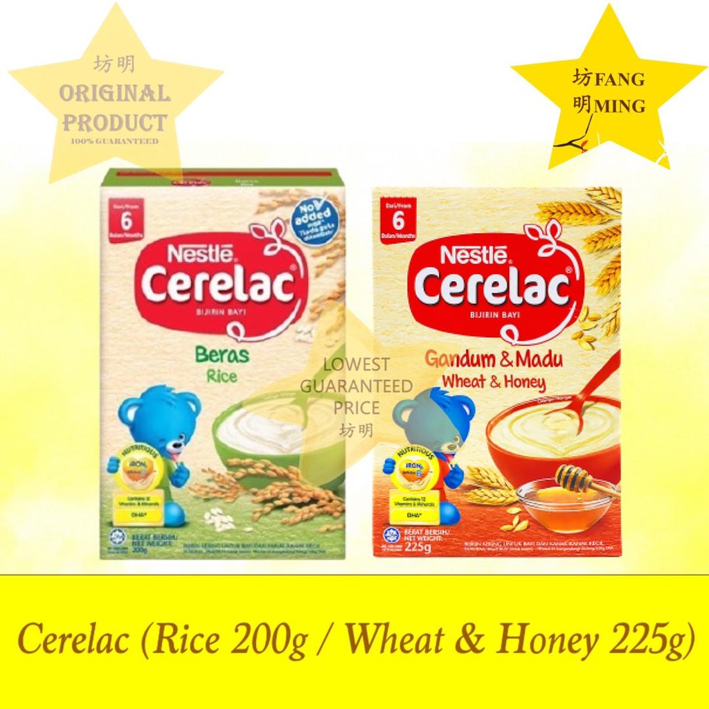 Nestle Cerelac Rice 200g/Cerelac Wheat&Honey 225G(x1box) | Shopee Malaysia