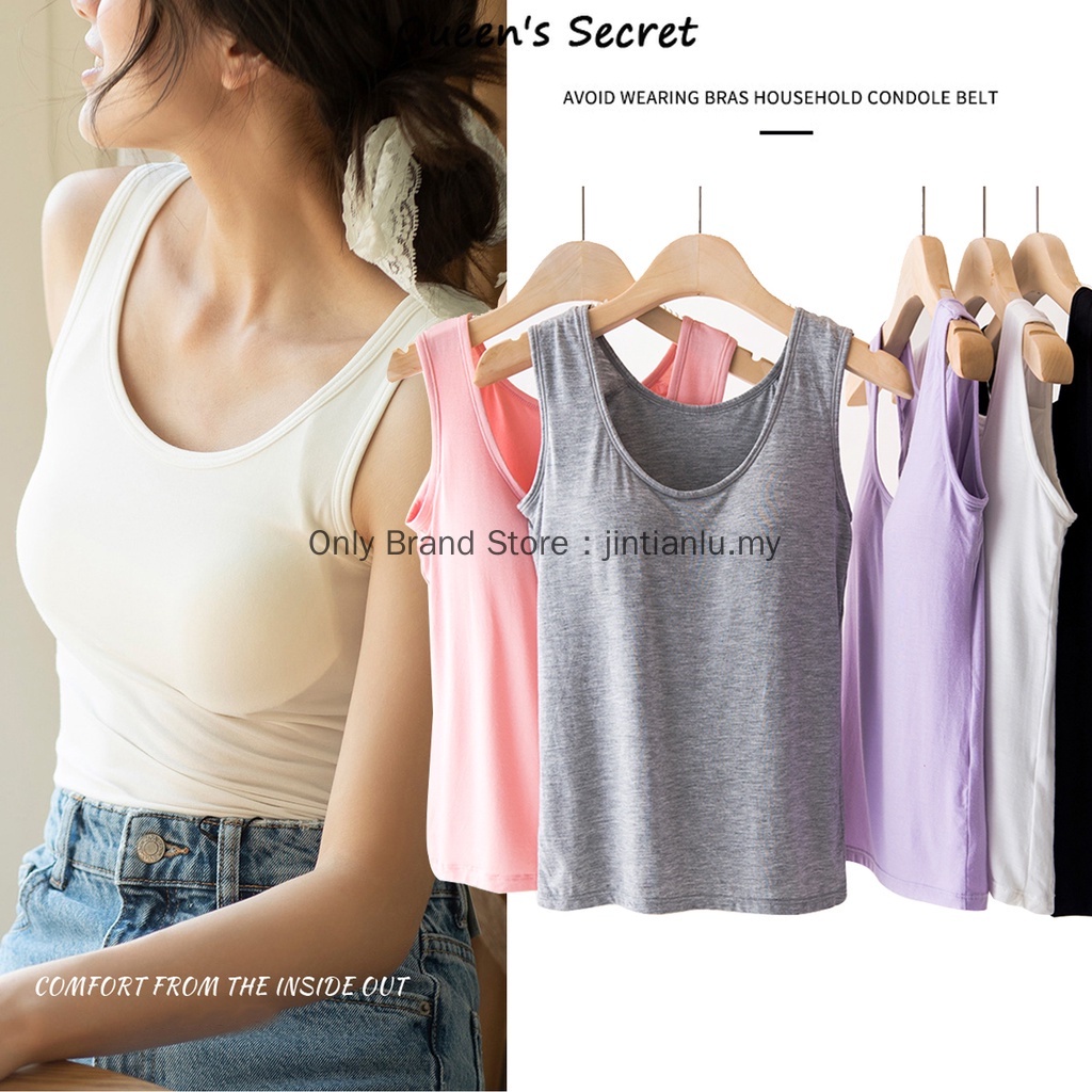 Japan with chest pad bra-top ,Summer light-thin Sleeveless vest,women's short home wear,white ...