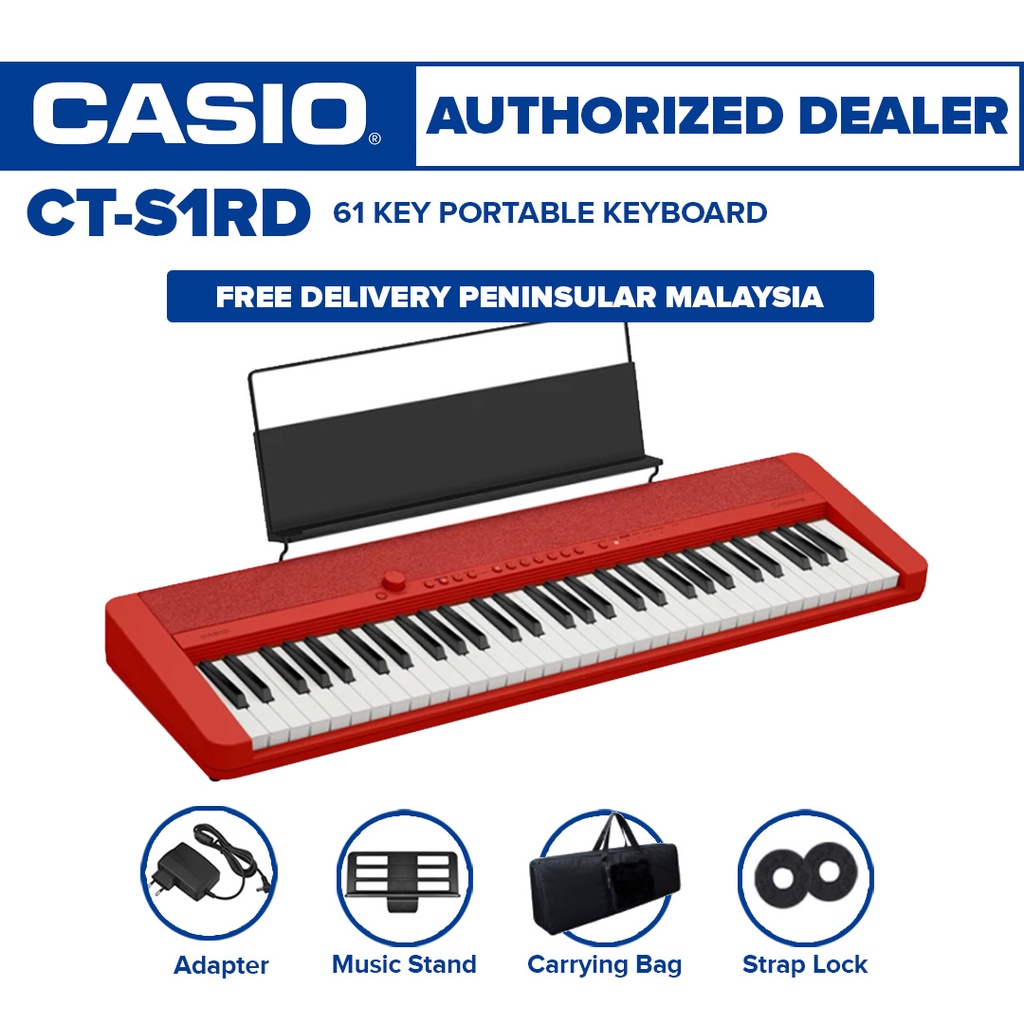 Casio CT-S1 61-key Portable Keyboard Digital Keyboard with Package ...
