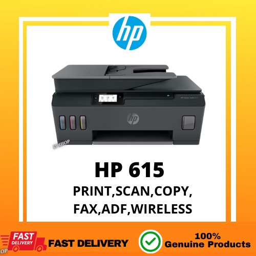 HP SMART TANK 615 WIRELESS ALL-IN-ONE PRINTER (PRINT/COPY/SCAN/FAX/ADF ...