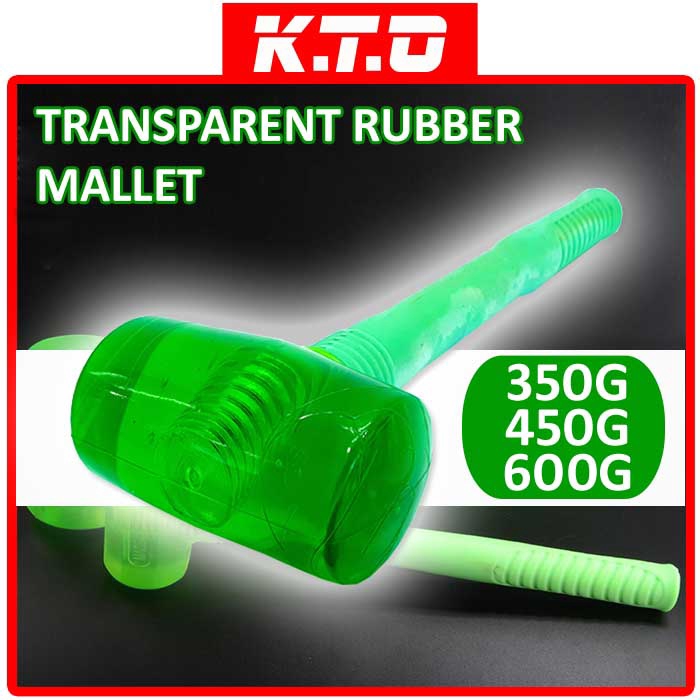 500g 750g 1000g Dual Face Transparent Rubber Mallet Soft Face Hammer ...