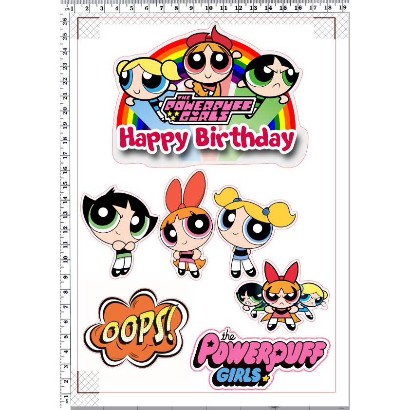 Powerpuff Girls Cake Topper 001 | Shopee Malaysia
