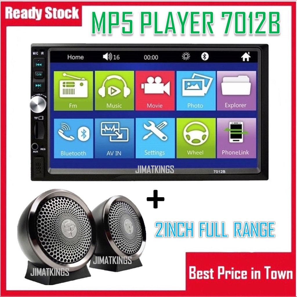 Car MP5 Player 7012B 7" Double 2 Din HD Touch Screen FM Car Radio Audio ...