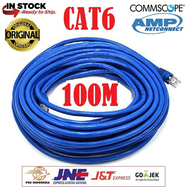 Lan Cable Cat6 100M UTP AMP Commscope Original Ready To Use 100 Meters | Shopee Malaysia