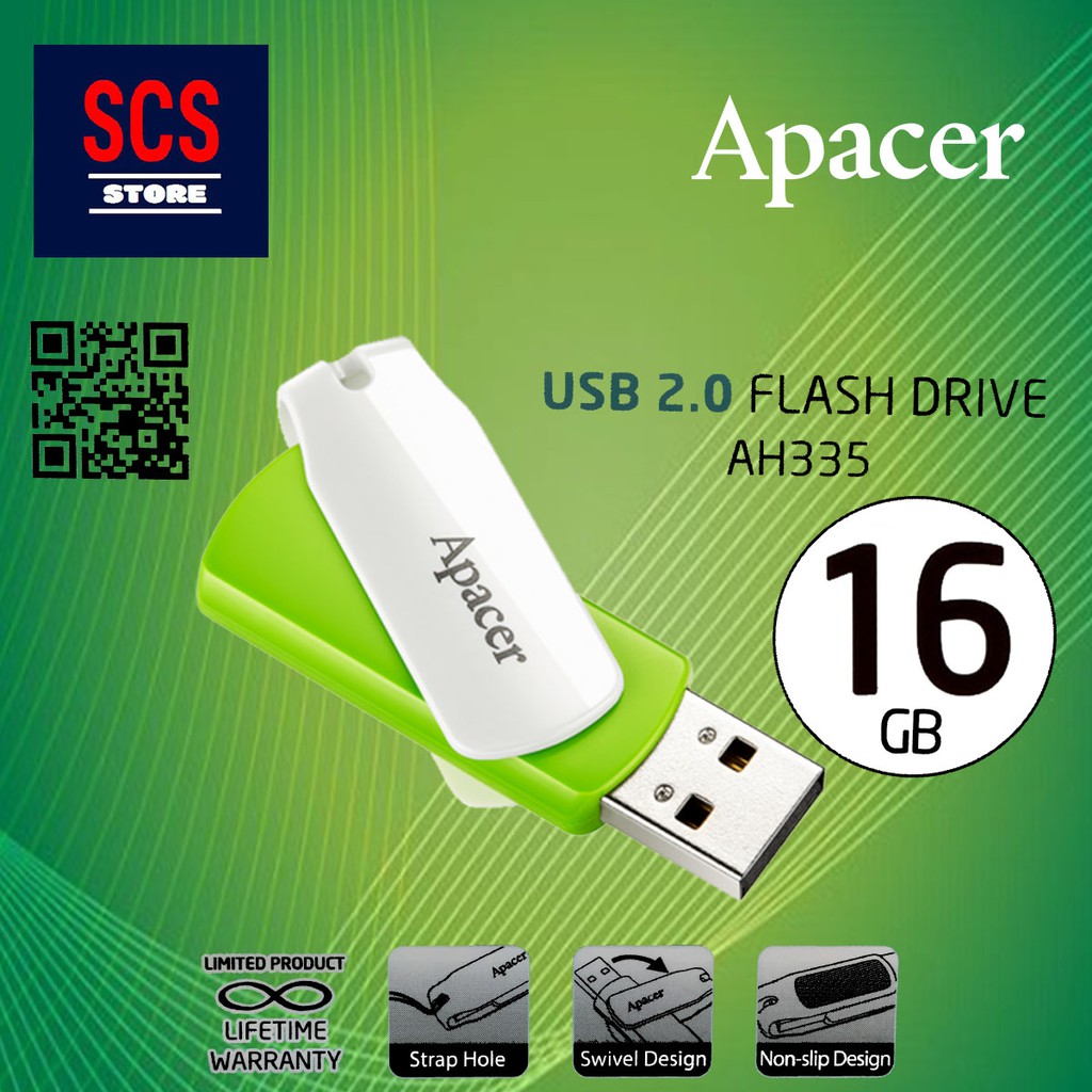 APACER 16GB / 32GB / 64GB AH335 USB 2.0 Flash Drive | Shopee Malaysia