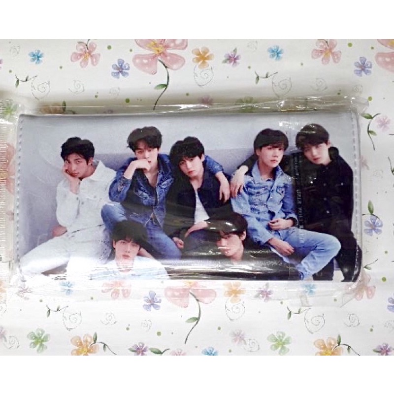 Long Multi-compartment Folding Wallet with Cute BTS Kpop Pattern (Free ...