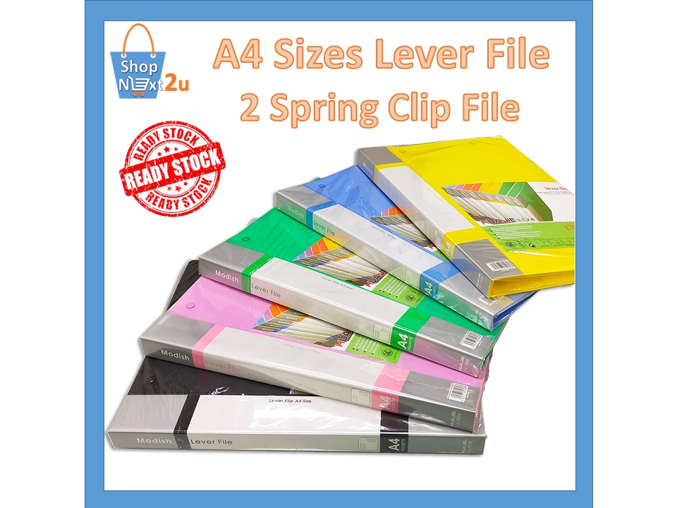 A4 Plastic file lever spring file | PP Lever File | PP file | Spring ...