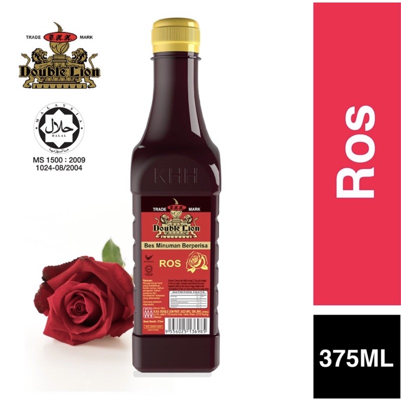 DOUBLE LION FLAVOURED CONCENTRATE – ROSE (375ML) | Shopee Malaysia
