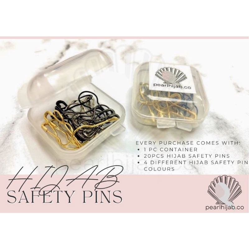 Hijab Safety Pin Bulb/Pear Shaped with Container (Ready Stock) | Shopee ...