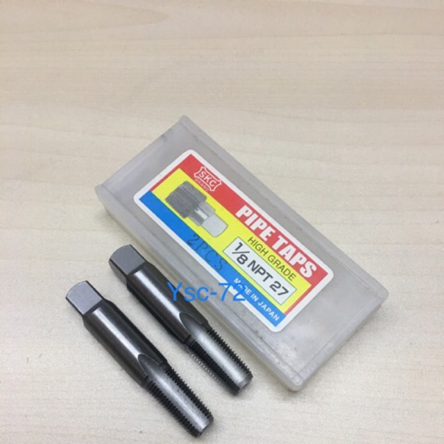 SKC NPT HAND TAP 2PCS SET NPT PIPE TAP 1/8'',1/4'',3/8'',1/2''3/4'',1 ...