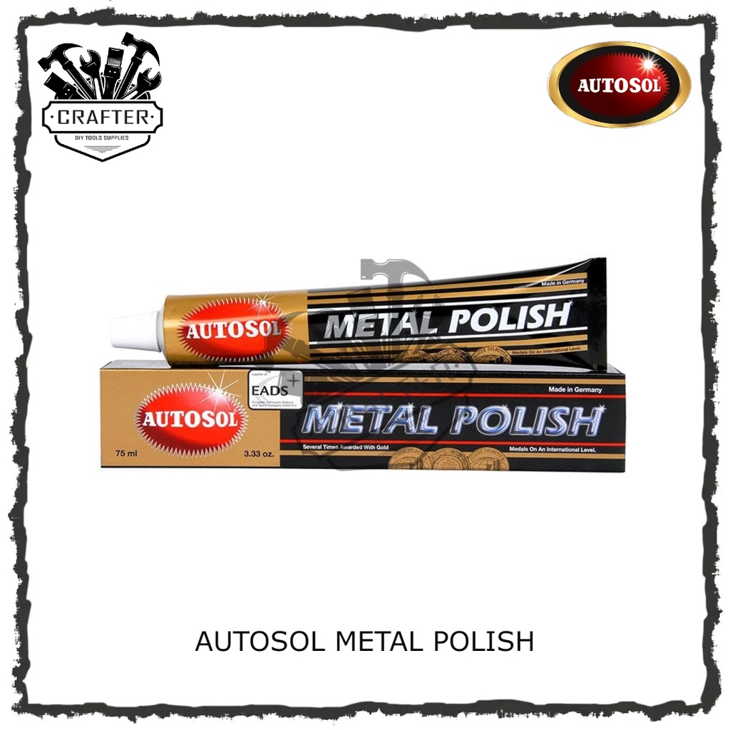 AUTOSOL Metal Polish 75ml / 50ml Brass Chrome Polish Cleaner (Remove ...