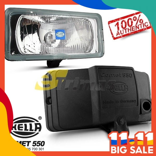 ORIGINAL Hella Germany Comet Light 550 Rectagular Driving Fog Lamp ...
