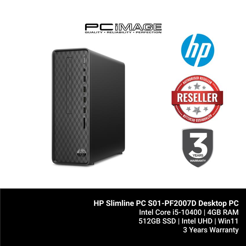 HP Slimline PC S01-PF2007D Desktop PC (i5-10400, 4GB, 512GB, Intel ...