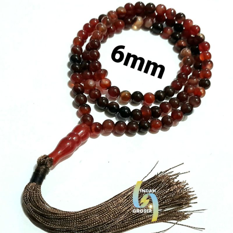 [Raya 2024] Sulaiman Honey Agate Tasbih 99 Grains Natural Original ...