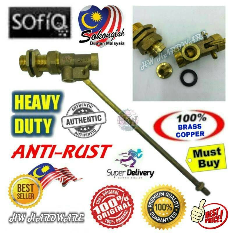 100% BRASS COPPER CORE FLOAT VALVE 1/2" (15mm) SOFIA HEAVY DUTY FOR ...