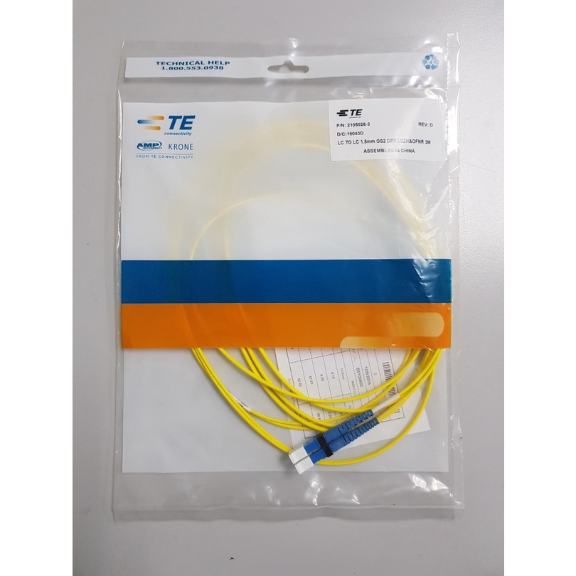 TE Connectivity LC to LC fiber optic cable OS2 3M | Shopee Malaysia