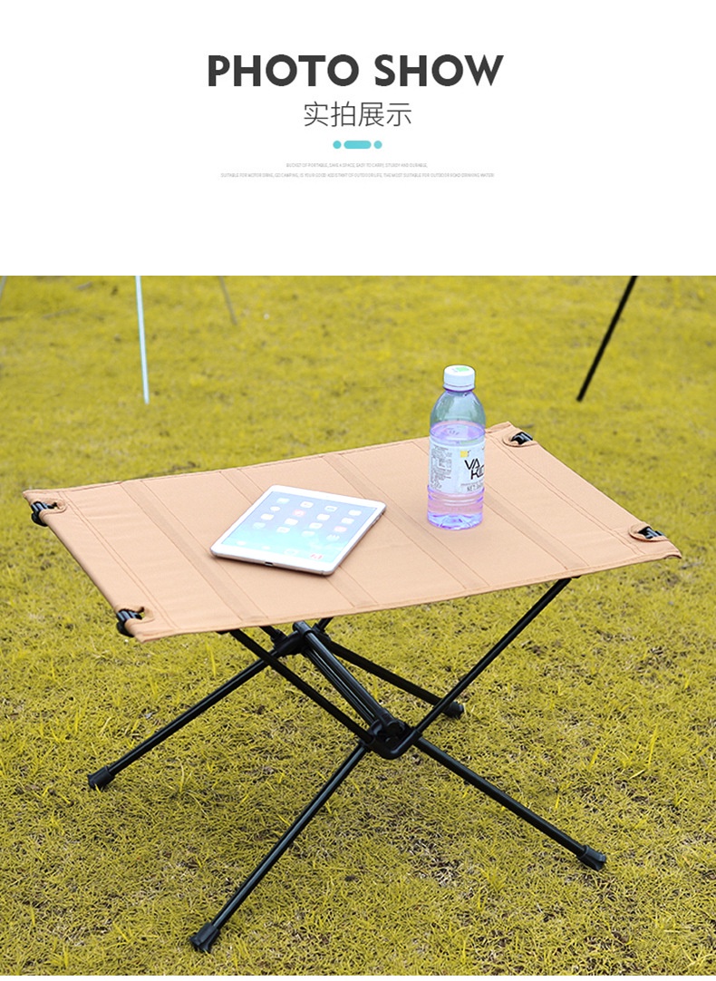 Shinetrip Foldable Aluminium / Cloth Camping Adjustable Height Table ...