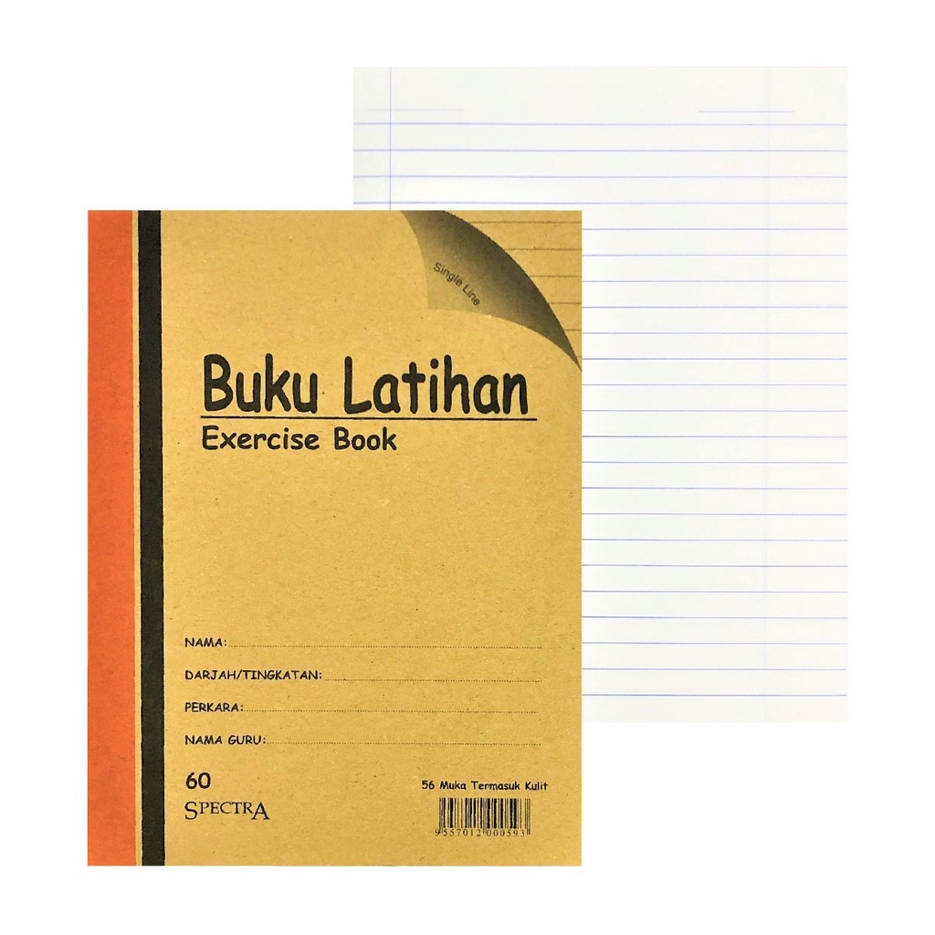 Spectra Exercise Book Buku Tulis Latihan 60/80/120/200pgs Single Line ...