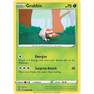 Grubbin / 018/264 / Common / Sword & Shield Fusion Strike Pokemon ...