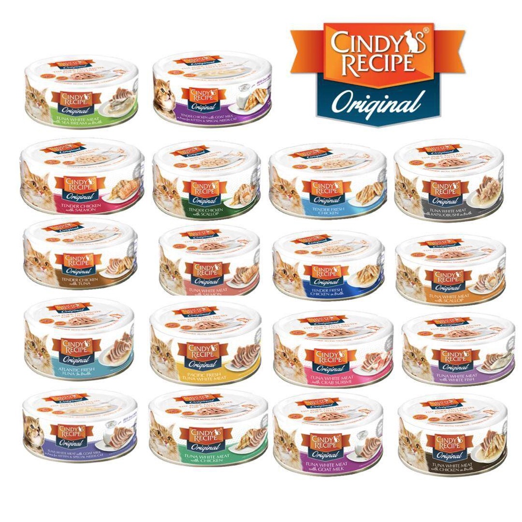 🐱 CINDY RECIPE ORIGINAL & TENDER ALL FLAVOR 80G 🐱 | Shopee Malaysia