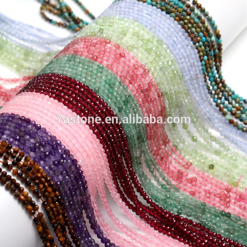 4mm Faceted Natural Stone Agate Pink Opal Emerald Aquamarine Prehnite ...