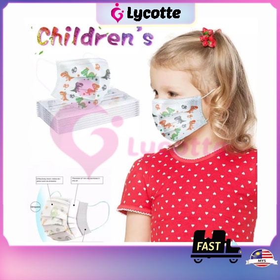LYCOTTEᵐʸ Children Face Mask Kids Budak 3 ply Cartoon Design Kids Mask ...