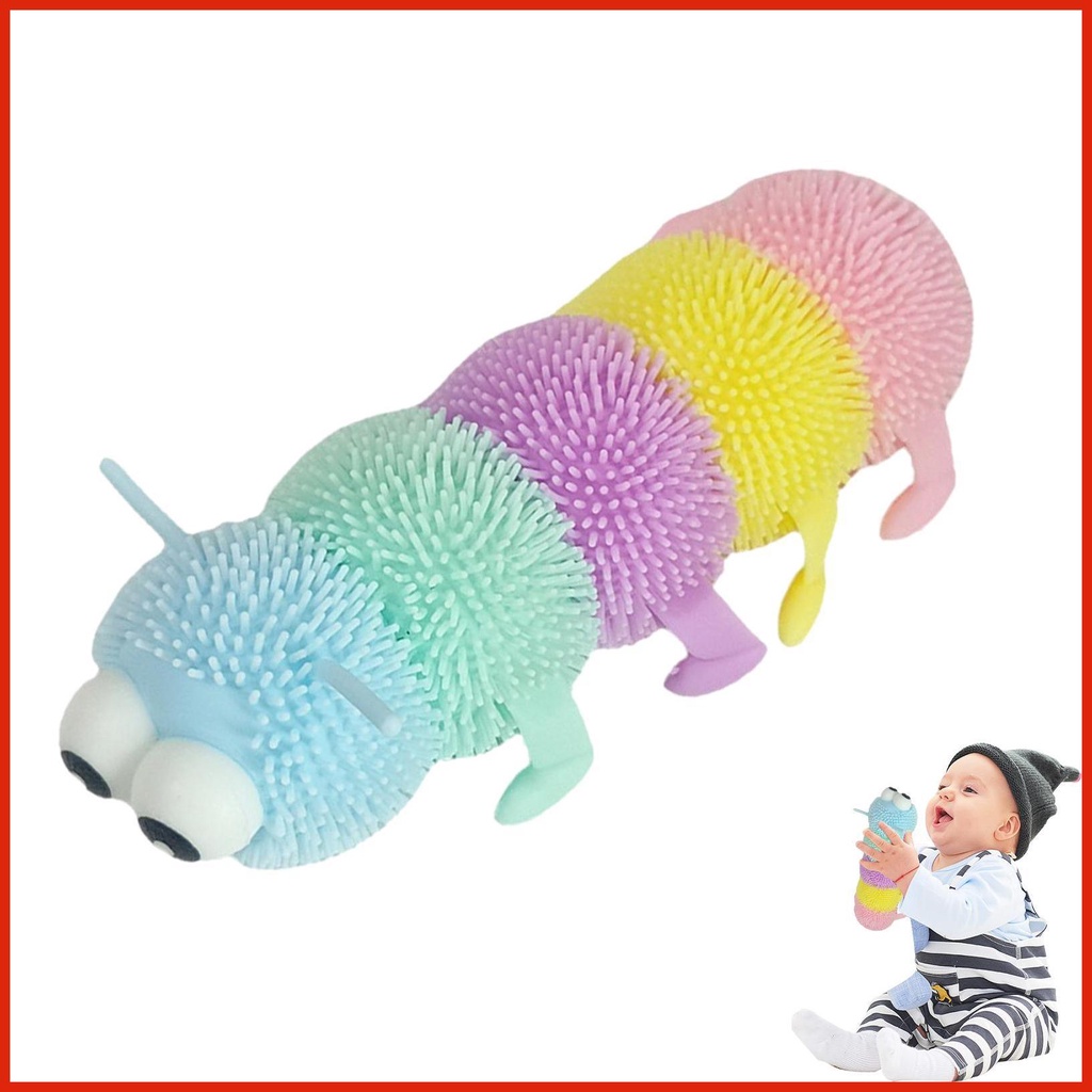 Caterpillar Squish Toy Luminous Colorful Anti Stress Toys for Children ...