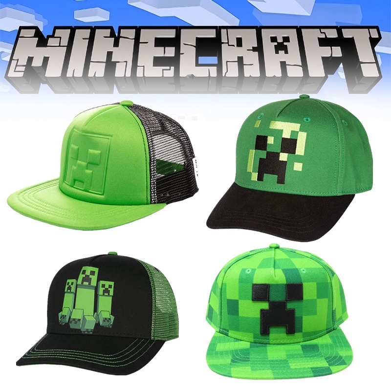 Minecraft Baseball Cap Steve Creeper Sun Hat Peaked Cap Children Summer ...