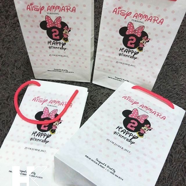 Minnie Mouse Paper Bag With Handle | Shopee Malaysia