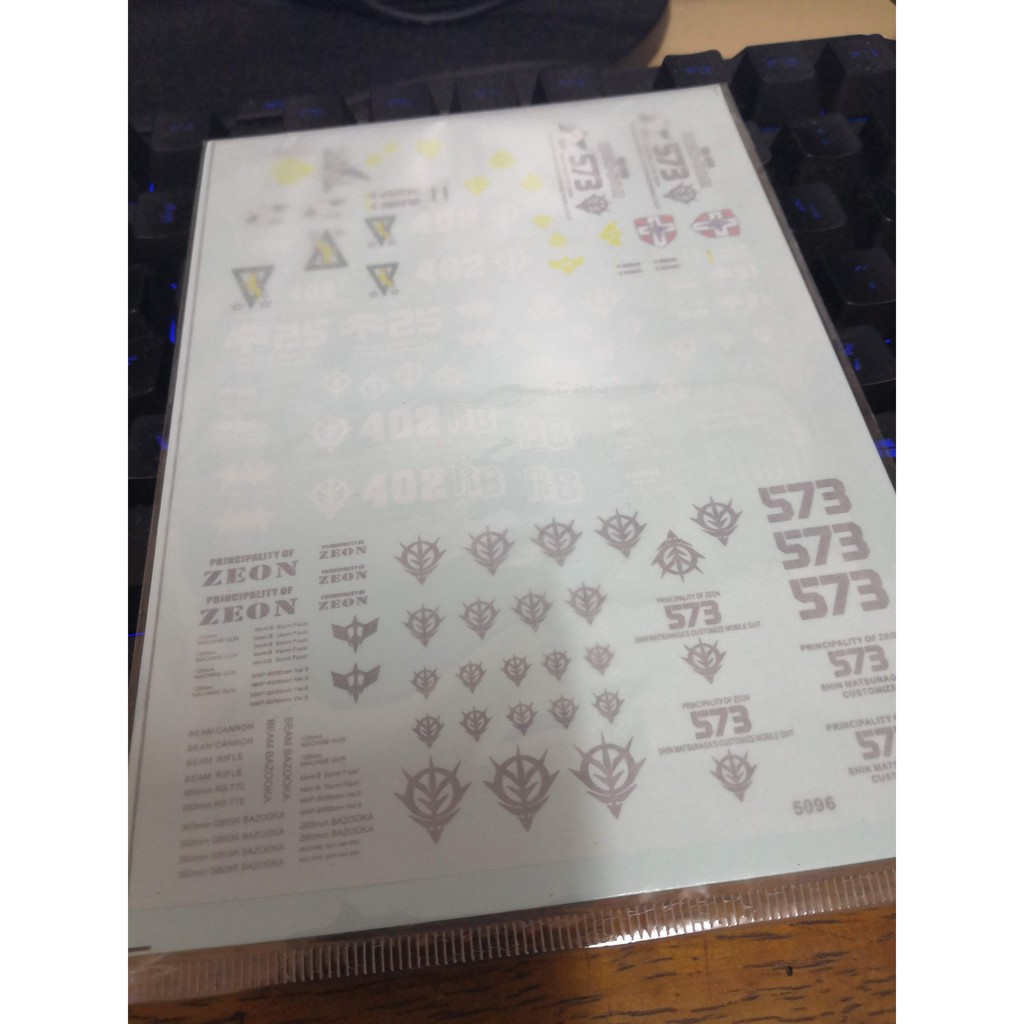 OEM Gundam MSV Water Slide Decal(Zaku, Zeon) | Shopee Malaysia