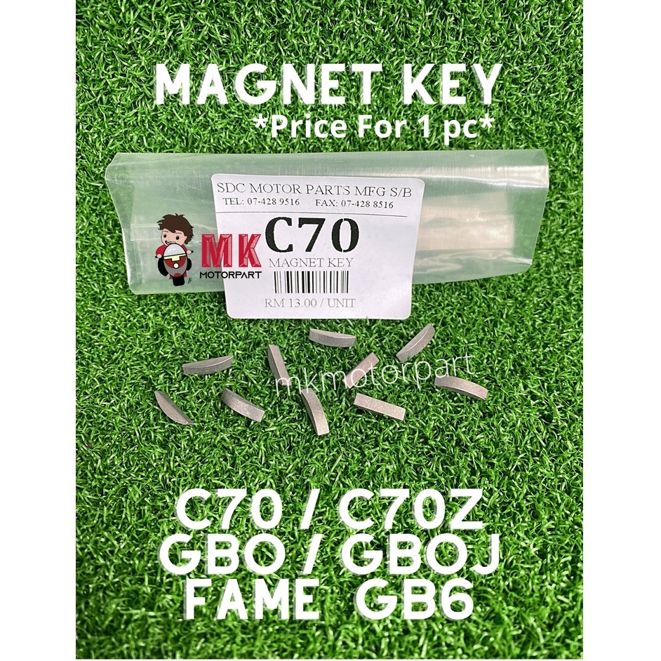 (1Pc) MAGNET KEY Honda C70 / C70z / GBO / GBOJ / FAME GB6 (PACK LOT ...