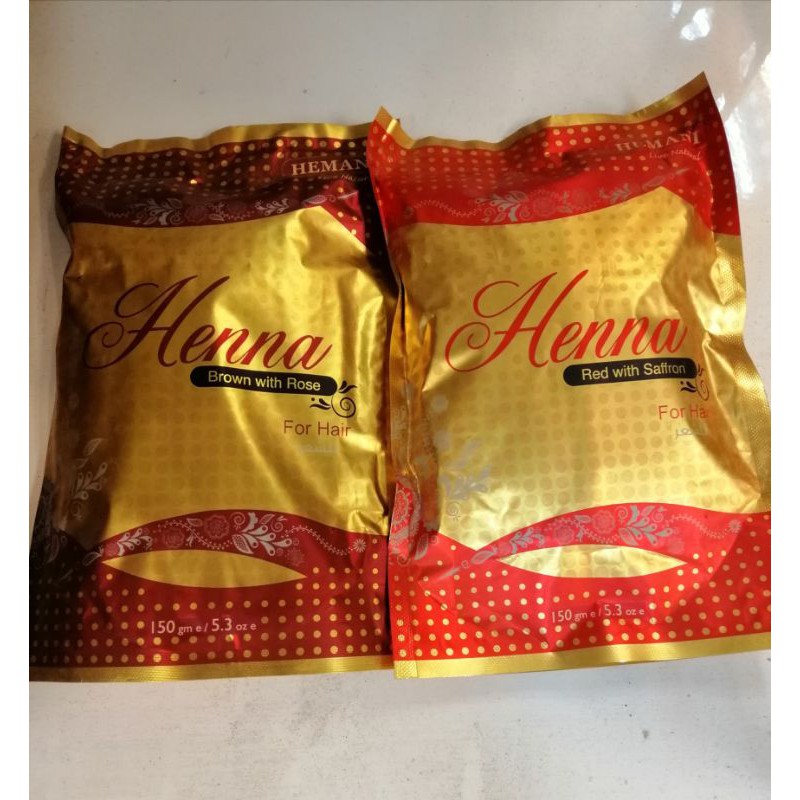 Hemani Henna (Brown With Rose / Red With Saffron) | Shopee Malaysia
