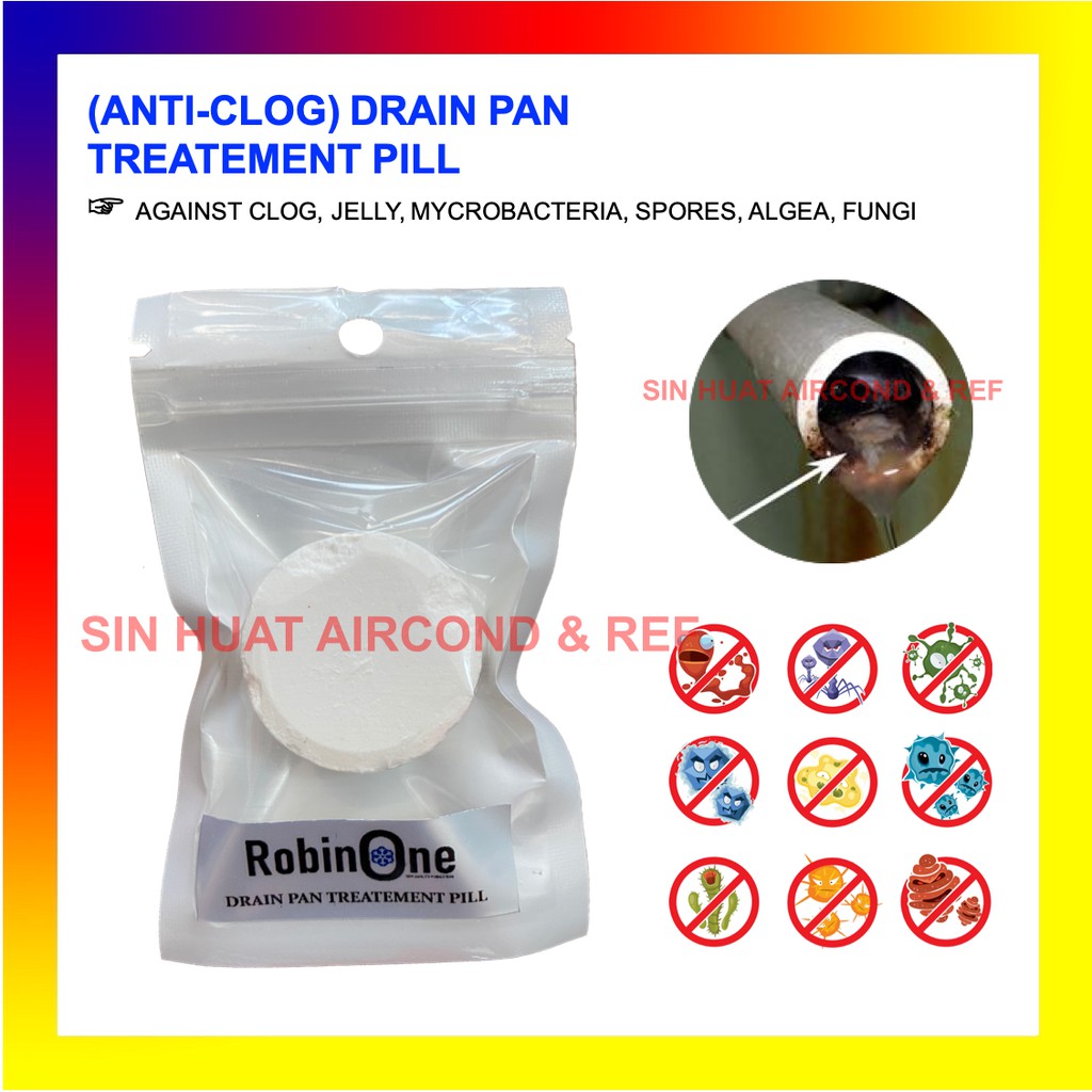 (ANTI-CLOG) DRAIN PAN TREATEMENT PILL / ROBINONE ANTI JELLY PILL ...