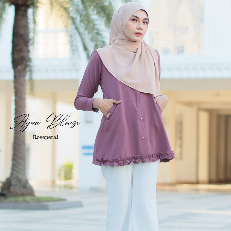 NEW TRENDING AYRA CASUAL PLUS SAIZ BLOUSE (Muslimah Fashion wudhu ...