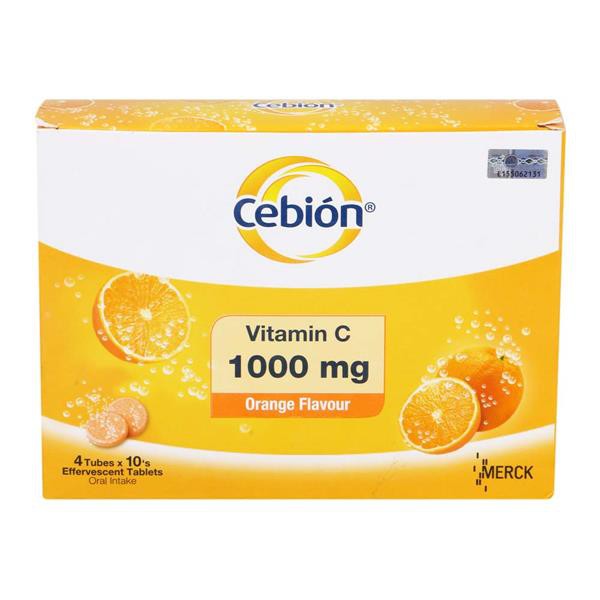 Cebion Vitamin C 1000mg Effervescent Tablet (4 tubes X 10's) | Shopee Malaysia