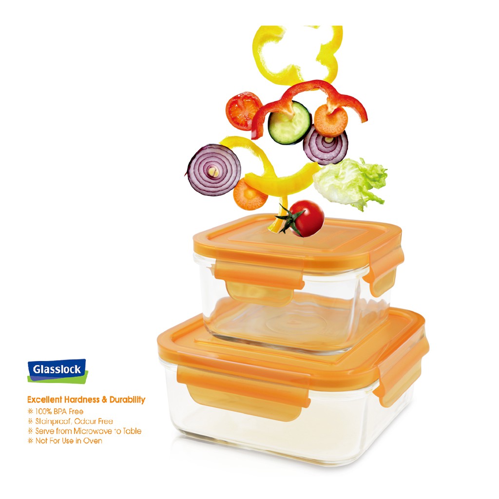 Glasslock Food Container Tupperware Food Storage 10pcs (includiing lid ...