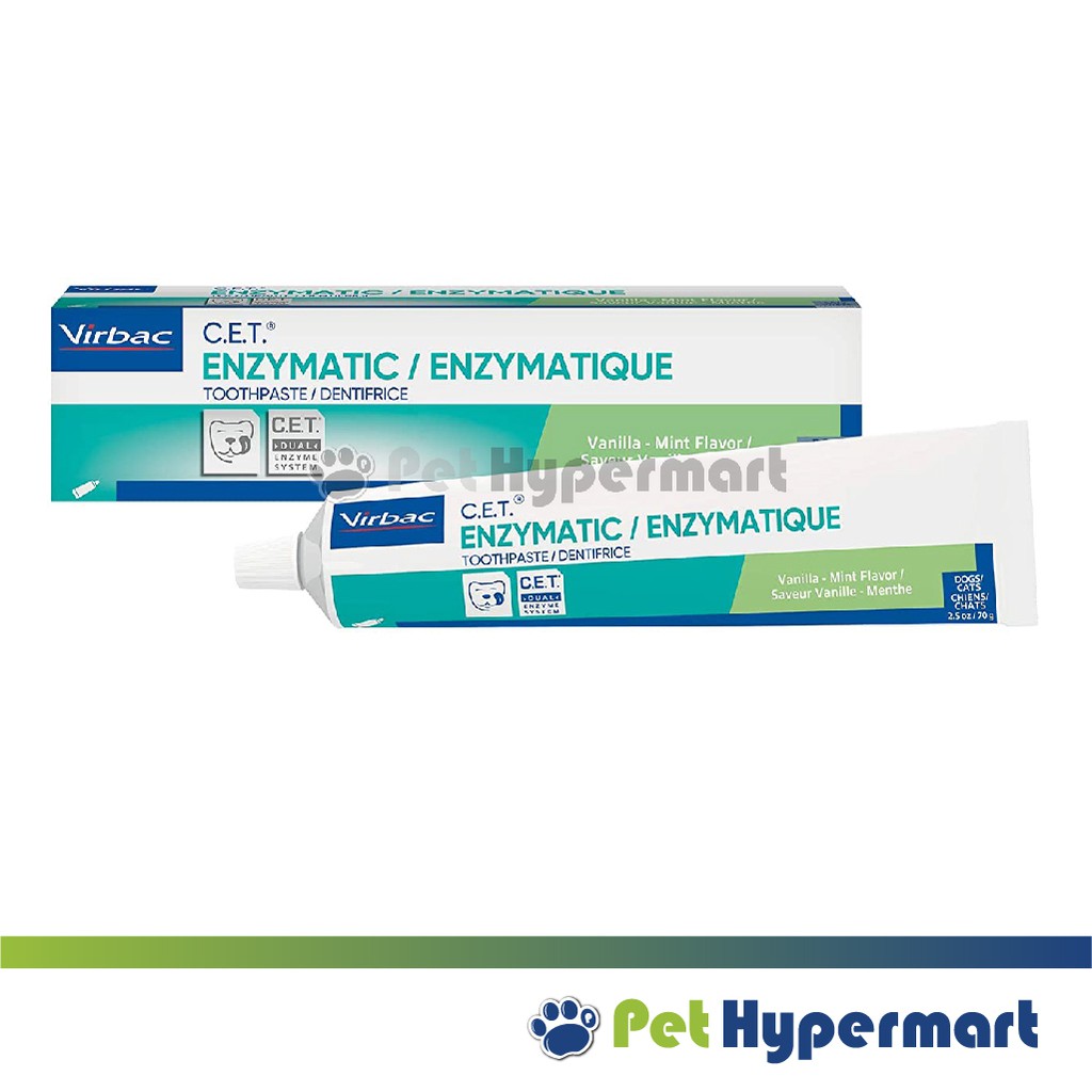 Virbac C.E.T. Enzymatic Dog & Cat Vanilla Mint Flavor Toothpaste 70 ...