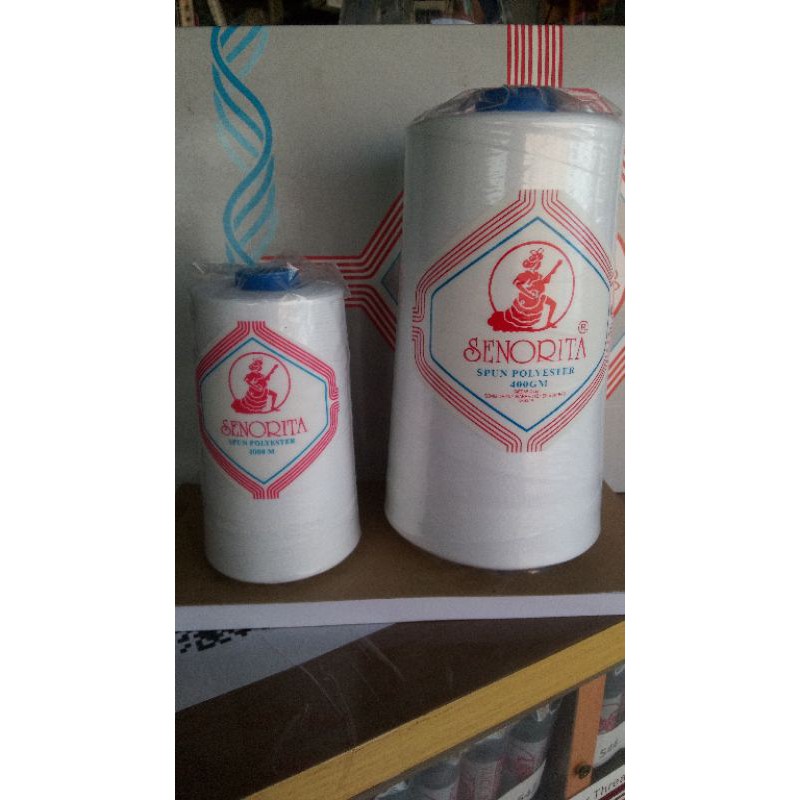 Benang Jahit Biasa Putih 15000 meter & 4000 meter | Shopee Malaysia