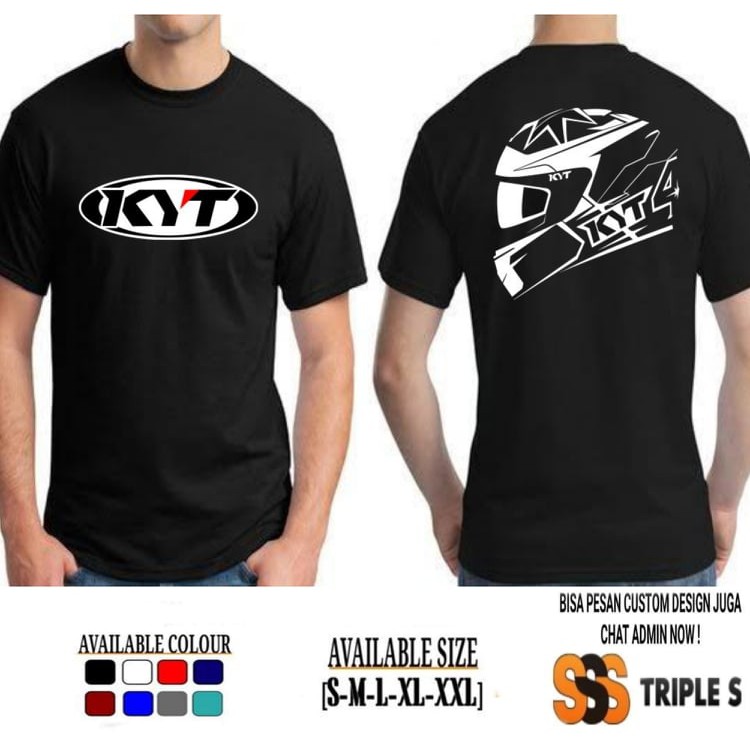 Kyt HELMET FULL FACE RACING TSHIRT KAOS HELM KYT SCREEN PRINTED FRONT ...