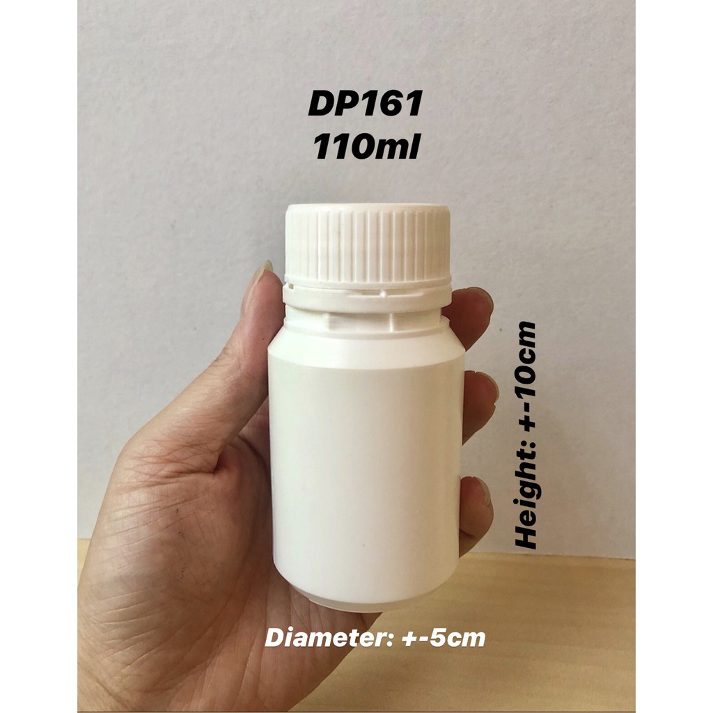 (50pcs/100pcs) Empty White Plastic Capsule Bottle with Seal Lock ...