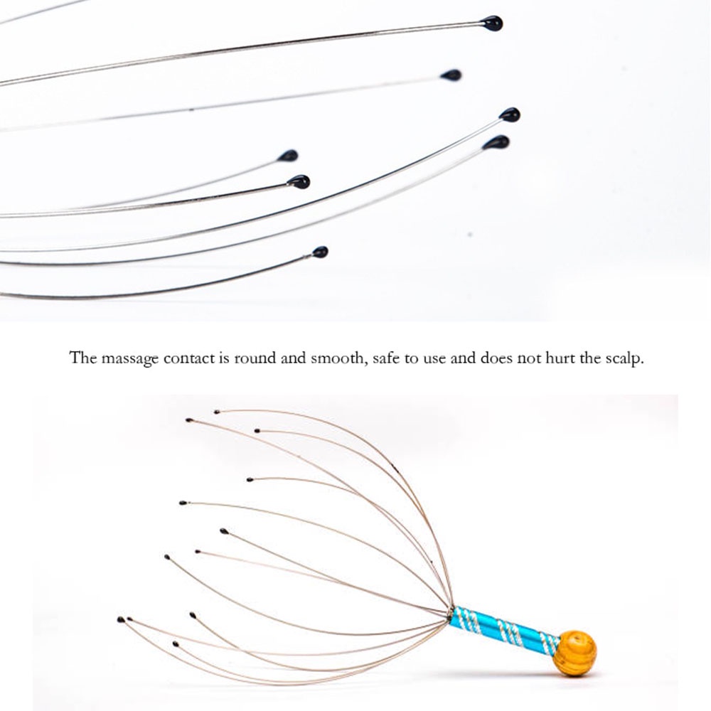 BSU Head Massage Octopus Neck Scalp Massager Stress Release Relax Tool ...