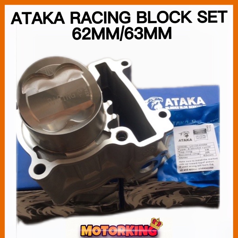 ATAKA RACING BLOCK SET Y15ZR LC135 62MM 63MM 65MM PISTON FORGED RACING ...