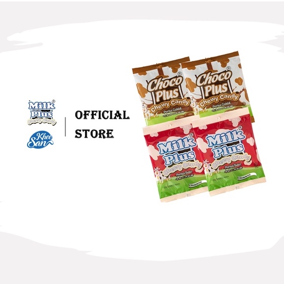 Choco Plus & Milk Plus Chewy Candy -150g-Bundle Set- 4 bags | Shopee ...