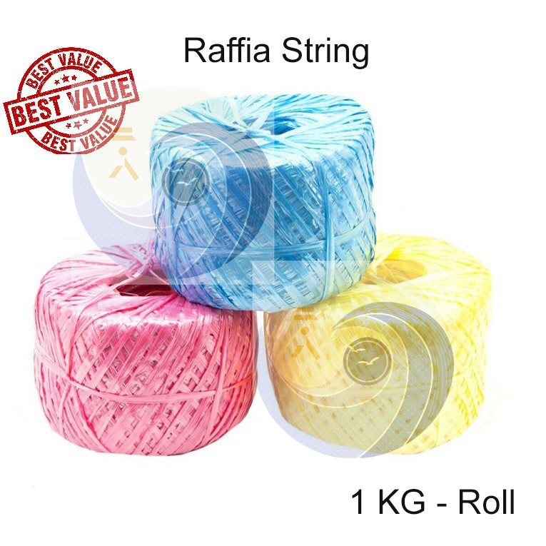 [ 1 UNIT ] 1 Kg Thick Plastic Raffia String / Rope / Tali Rafia Plastik ...