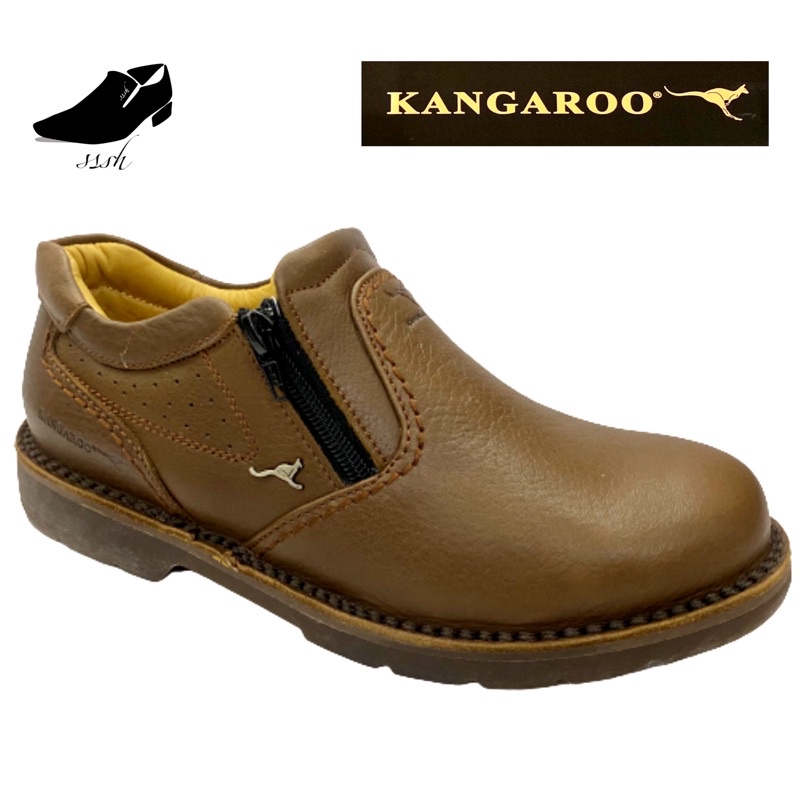 ORIGINAL KANGAROO full leather double zipper formal boot/kasut Kulit ...