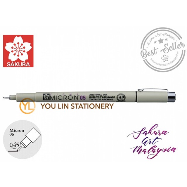 Sakura Pigma Micron Pen/Brush/Graphic/PN(Black) | Shopee Malaysia